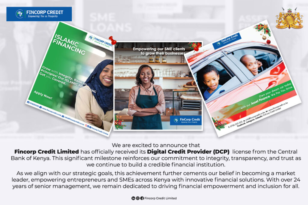 Fincorp Credit Limited has officialy received its Digital Credit ...